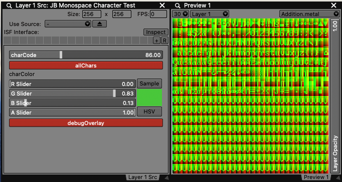 Some techniques for drawing text in GLSL — VDMX - MAC VJ SOFTWARE